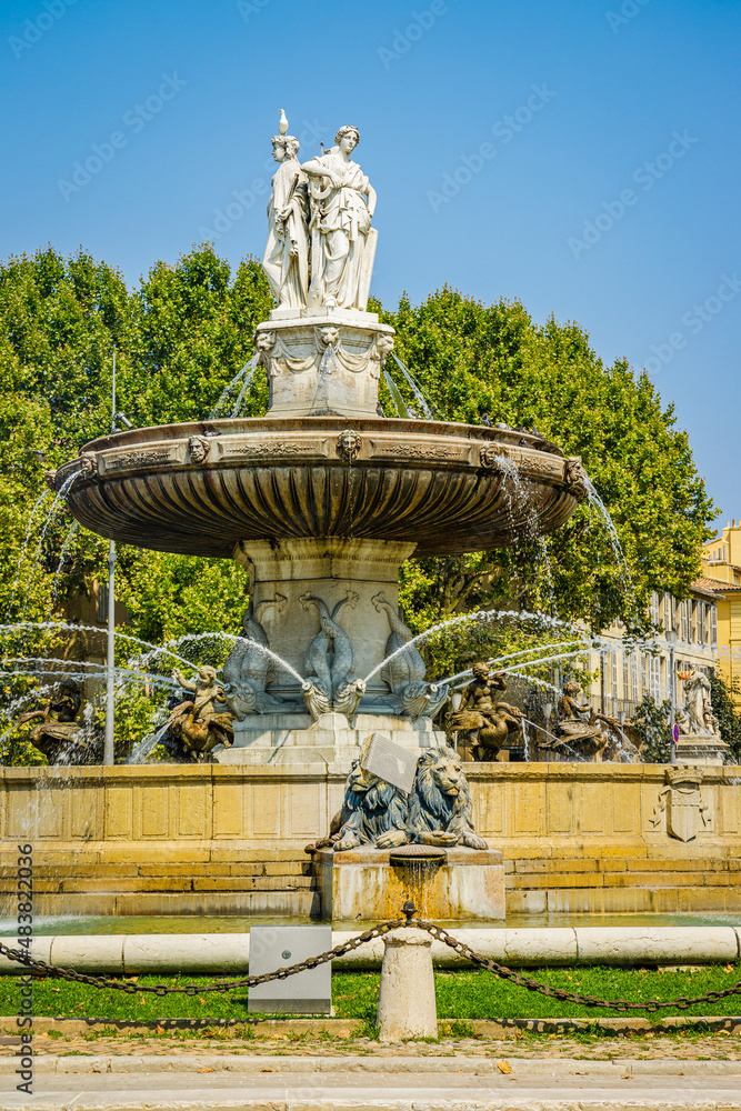Fontaine de la Rotonde, an historic fountain located on the Place de la ...