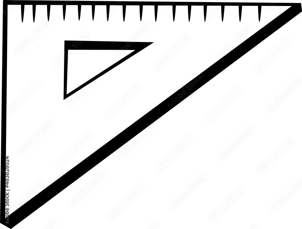 The set square is used to draw lines and check the angles of a triangle ...