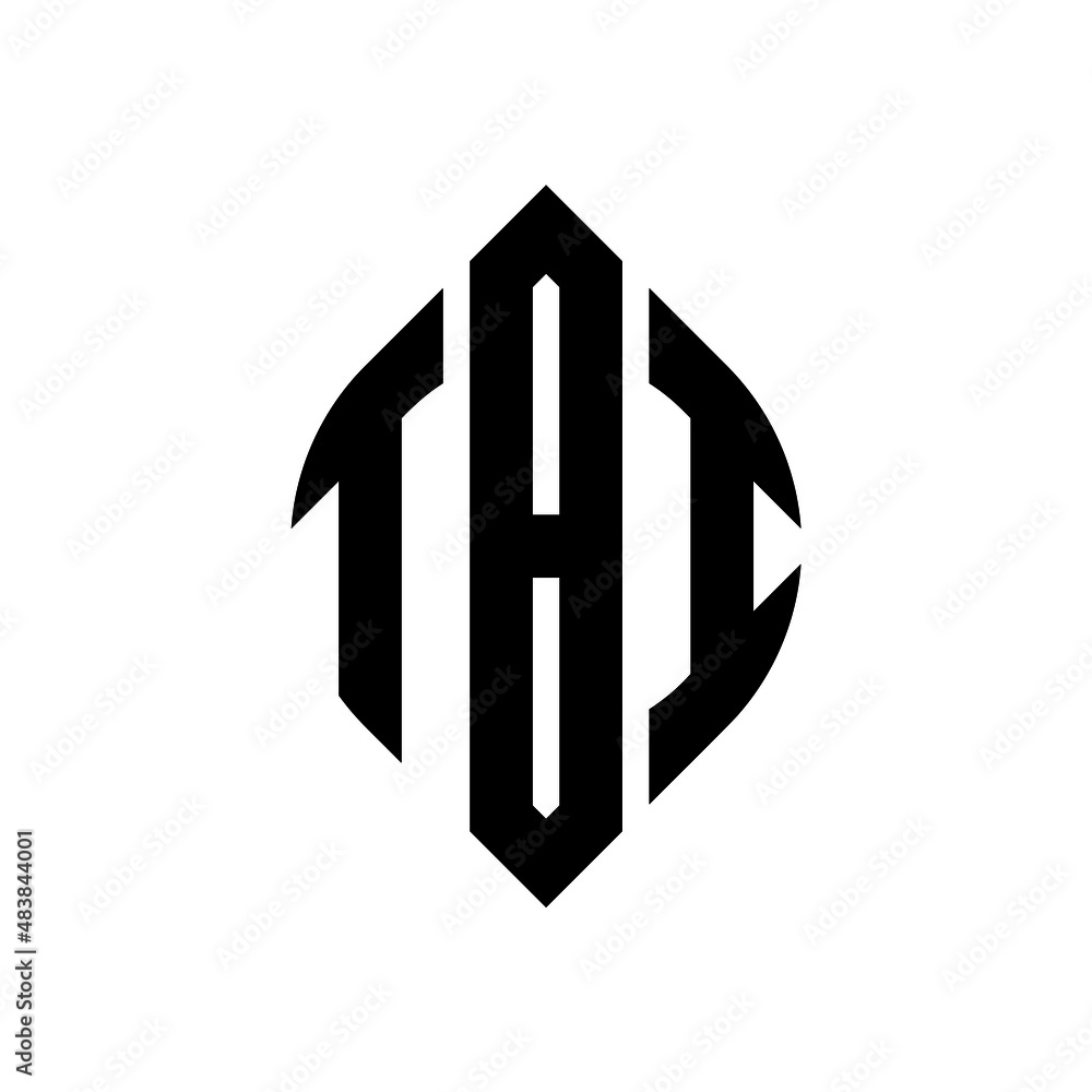 TBI circle letter logo design with circle and ellipse shape. TBI ...