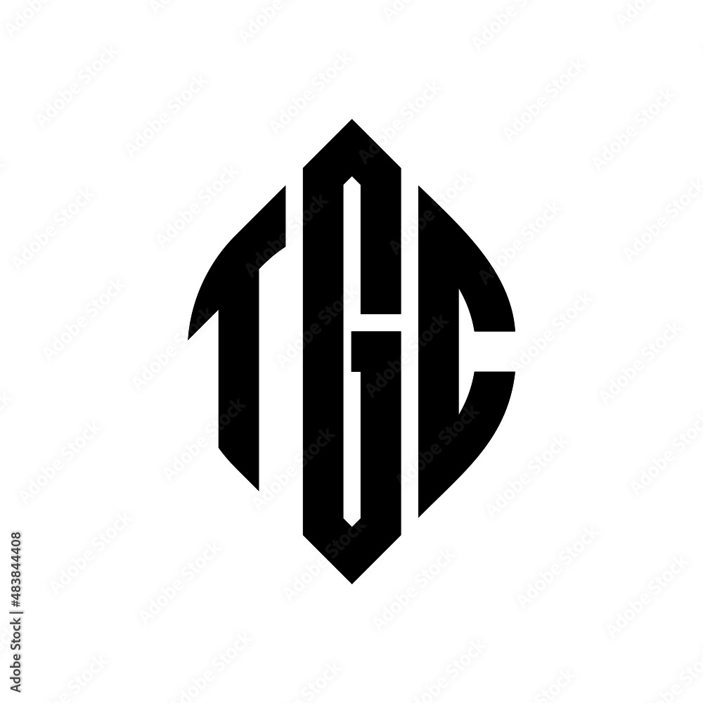 TGC circle letter logo design with circle and ellipse shape. TGC ...