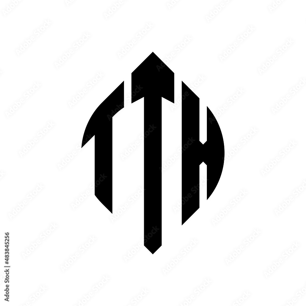 Vektorová grafika „TTX circle letter logo design with circle and ...