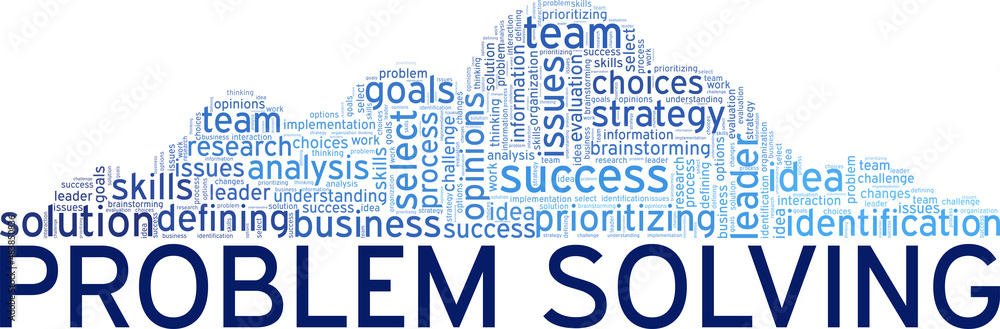 Problem Solving conceptual vector illustration word cloud isolated on ...