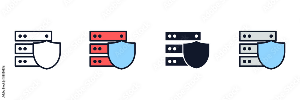 Insurance database icon symbol template for graphic and web design ...