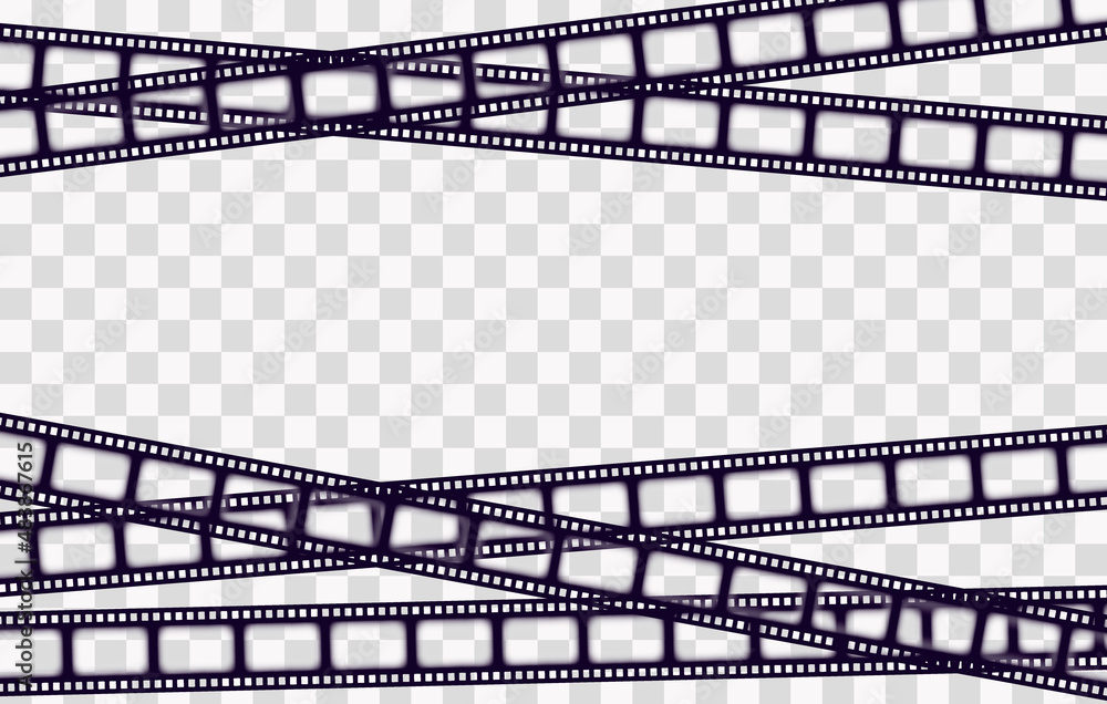 Old frame cinematic in retro style on transparent background. Vintage ...