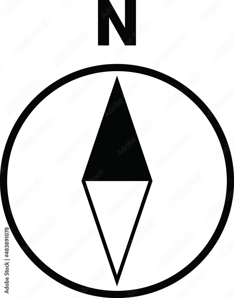 北を示す方位マーク, コンパスのベクターイラスト Stock ベクター | Adobe Stock
