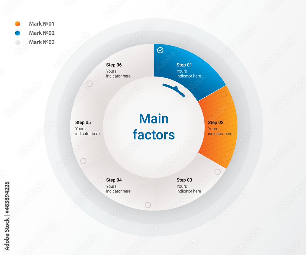 Vector circle infographics set. Template for cycle diagram, graph ...