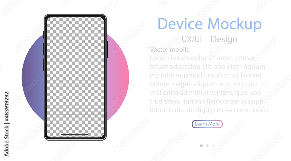 Realistic smartphone mockup. Device UI/UX mockup for presentation ...