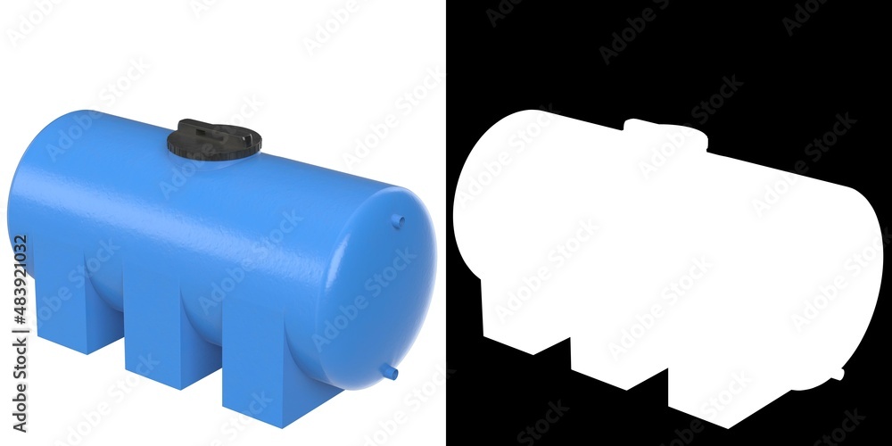 3D rendering illustration of a plastic water storage tank Stock ...