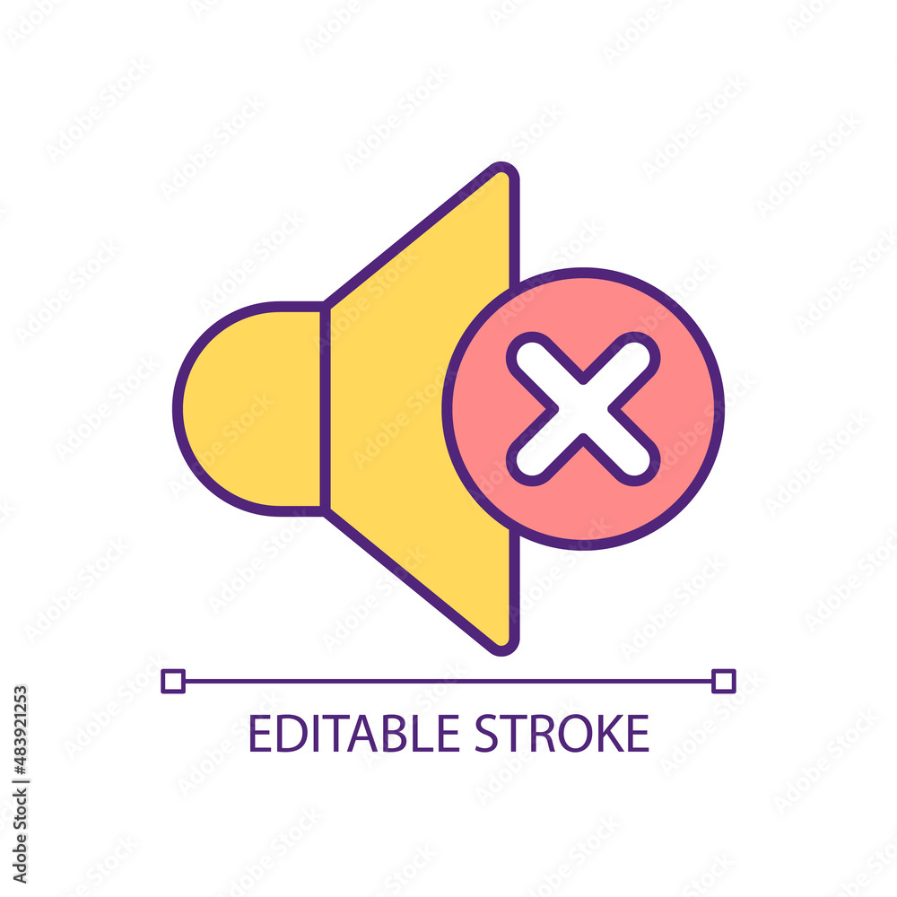 Disable sound RGB color icon. Volume control. Adjusting ringer volume ...