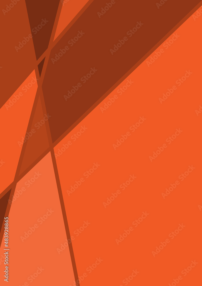 Orange polygon art abstract background vector. Monotone color triangle ...
