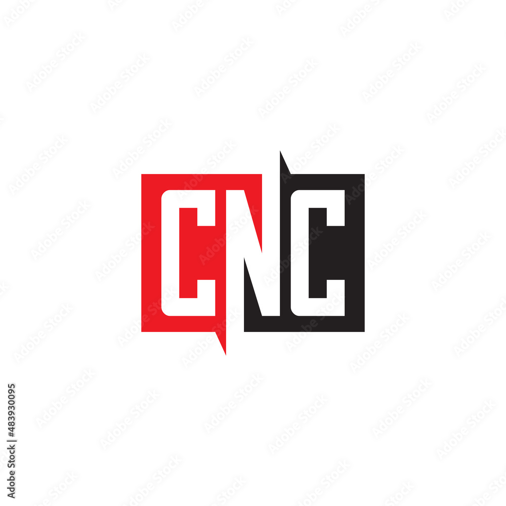 CNC lettering logo design. Vector Stock Vector | Adobe Stock