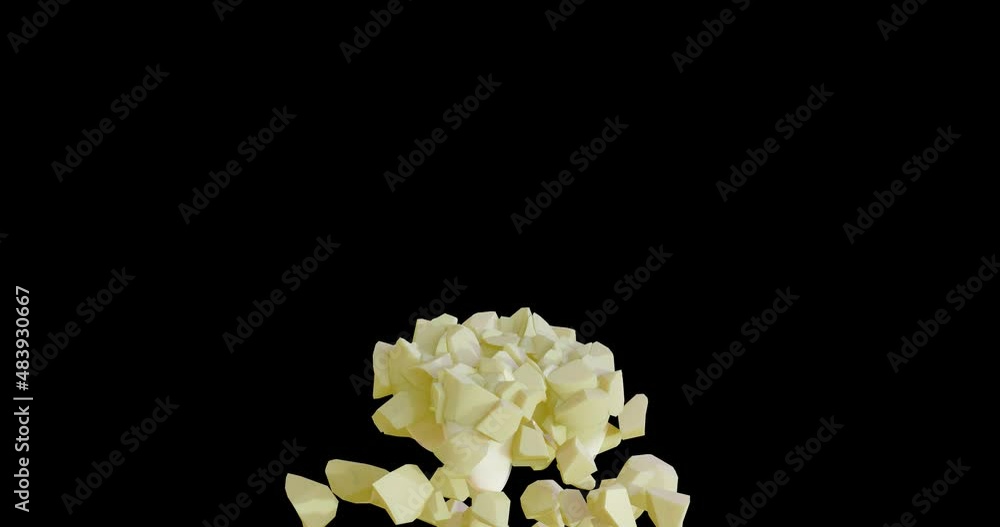 3d animation of tooth enamel destruction in stages caries, cracks ...