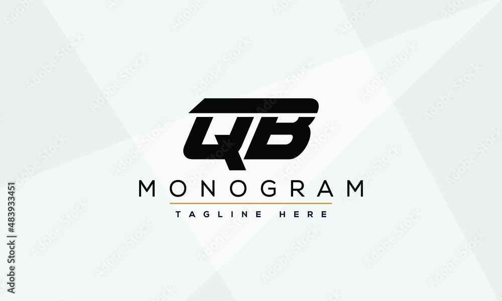 Initial letter QB logo design with creative modern business typography ...