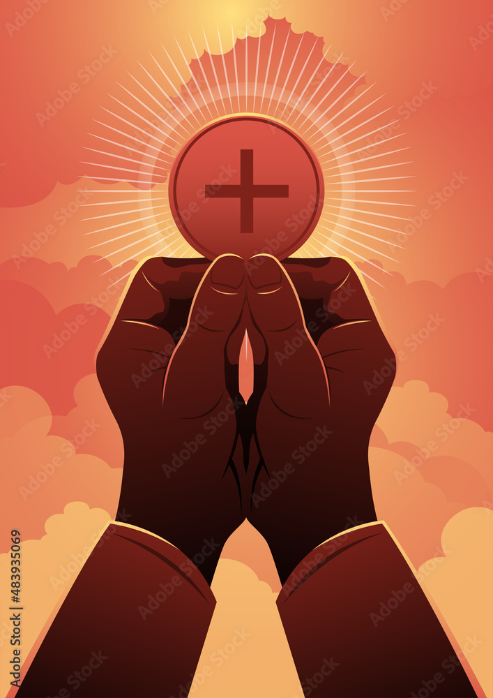 Holy Communion vector illustration Stock Vector | Adobe Stock