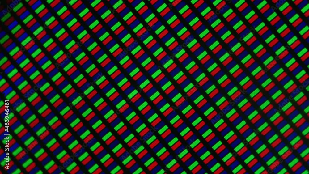 Stockvideon LCD screen pixels under a microscope. Macro Shot Of Matrix ...