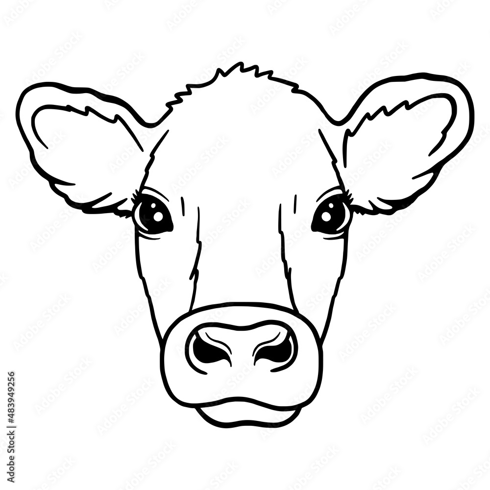 Cow head icon. Outline cow head vector. Cow Logo. Farm Animal. Vector ... Cow head icon. Outline cow head vector. Cow Logo. Farm Animal. Vector ...