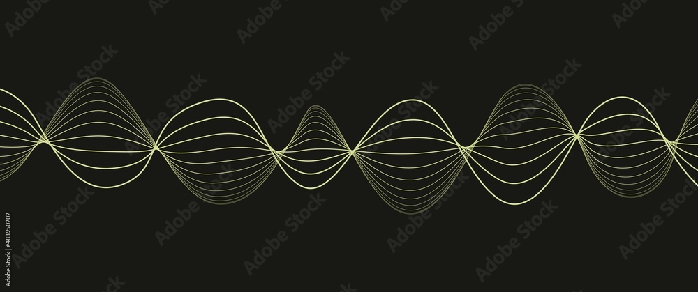 Wavy lines curve vector design concept, sinus wave, abstract wave, can ...