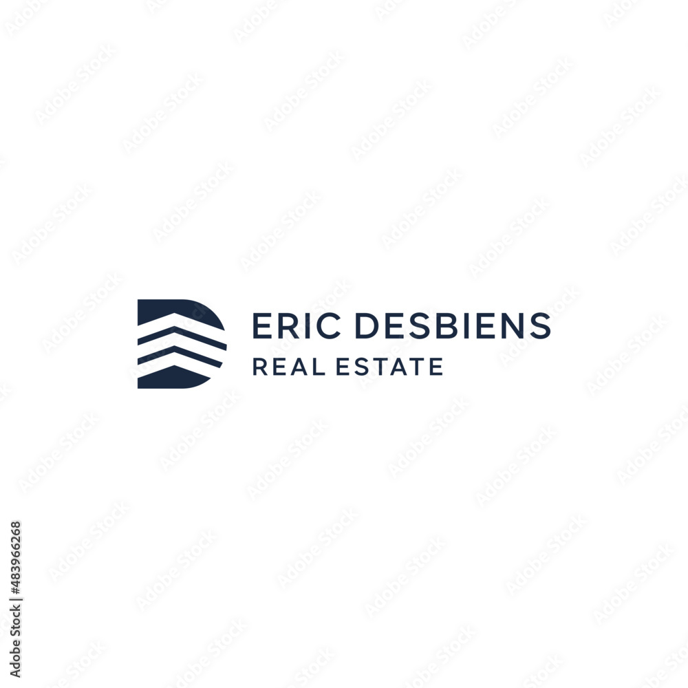 ED Letter And Real Estate Logo Design Stock Vector | Adobe Stock