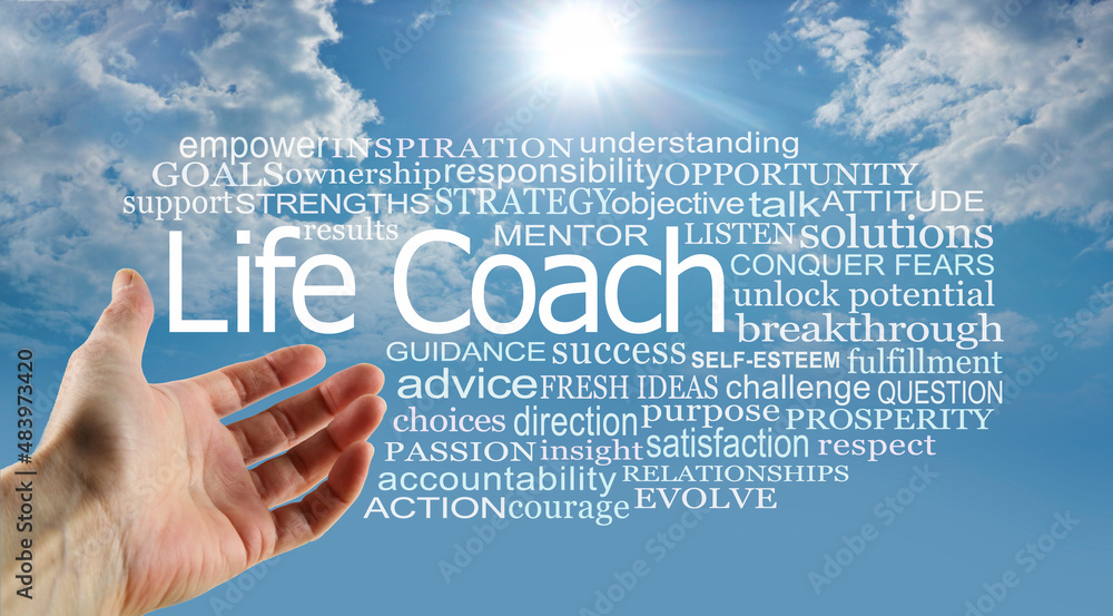 Words associated with the benefits of using a Life Coach Back concept ...