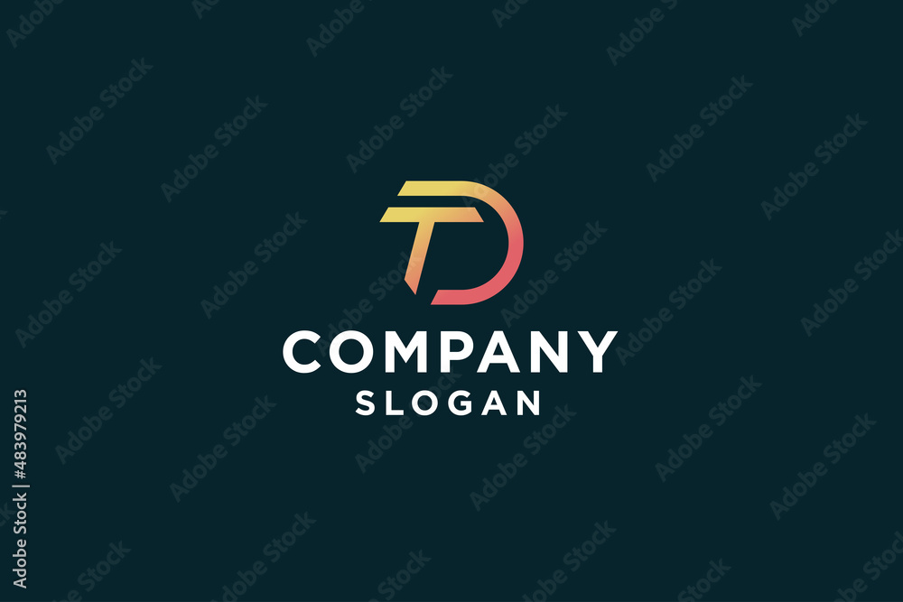 Initials letter TD logo design vector illustration. Stock Vector ...
