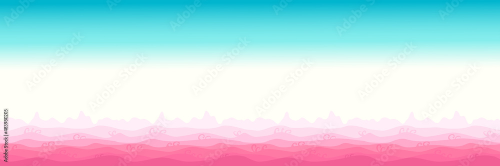 Pink sand, sea, beach, summer background pattern with ocean wave Stock ...