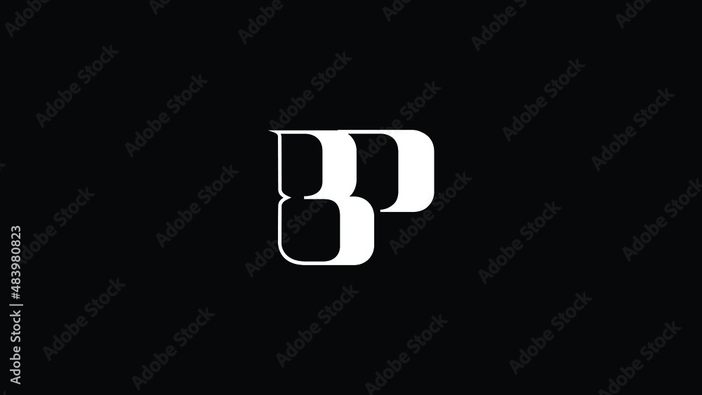Geometric BP Letter Logo Design Template Vector Stock Vector | Adobe Stock