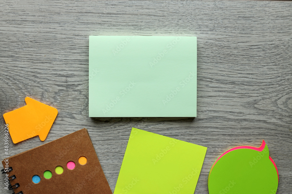 minimal style. green bulletin board sticker and miscellaneous ...