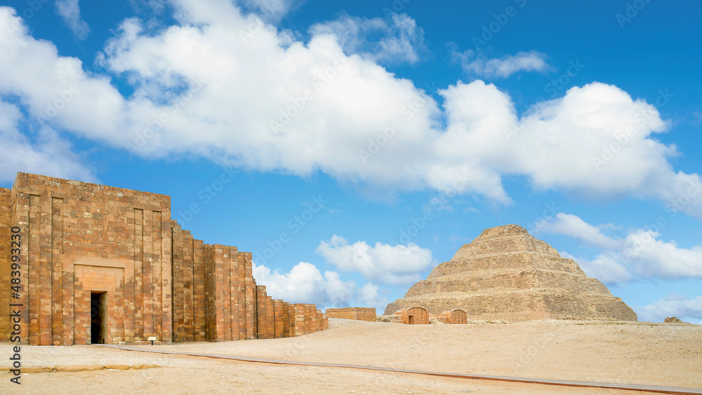 Memphis, Egypt - The oldest standing step pyramid in Egypt, designed by ...