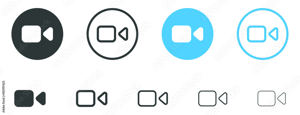 video camera icon for streaming , facetime icons video call symbol ...