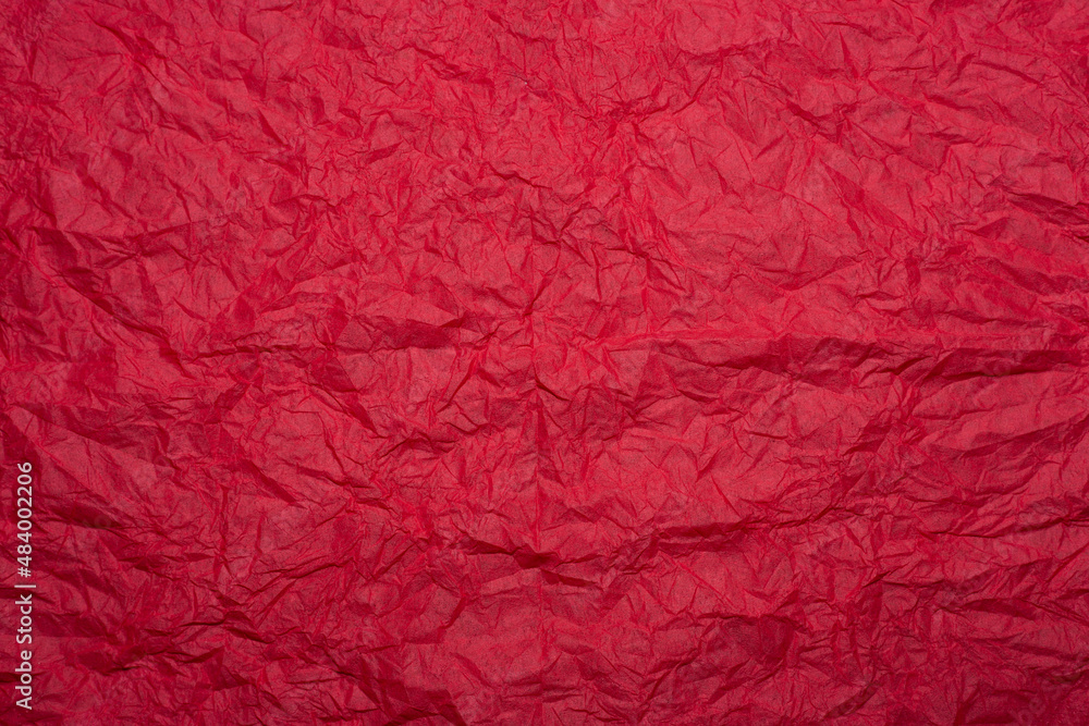 Red paper backround. Red crumpled paper texture. Stock Photo | Adobe Stock