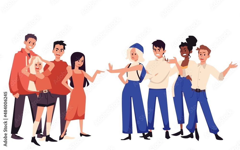 Group Of People Arguing