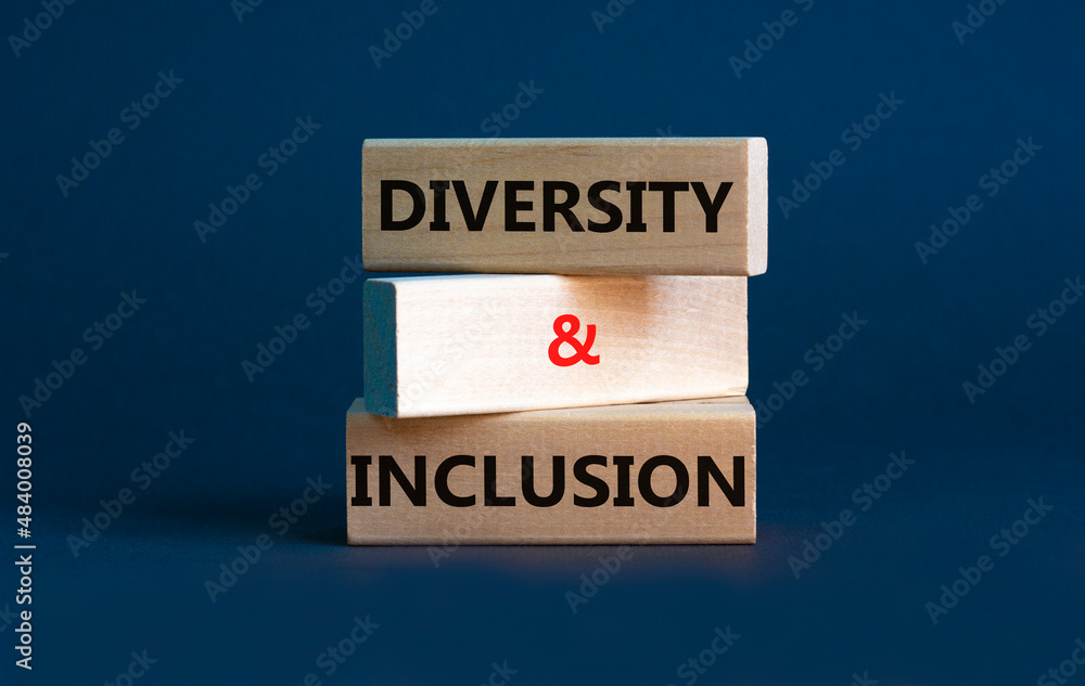 D and I, Diversity and inclusion symbol. Concept words D and I ...