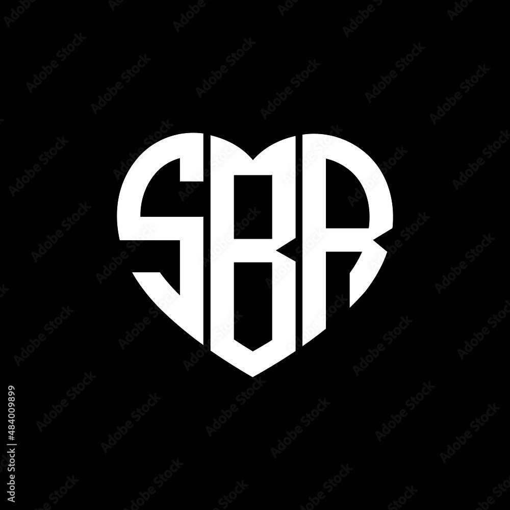 SBR letter logo design on black background.SBR creative initials letter ...