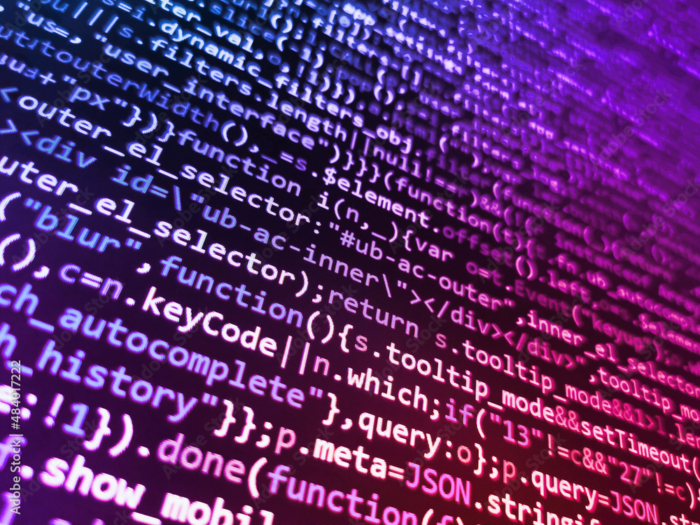 Programmer Typing New Lines Of Html Code Programming Code Abstract Background Screen Of