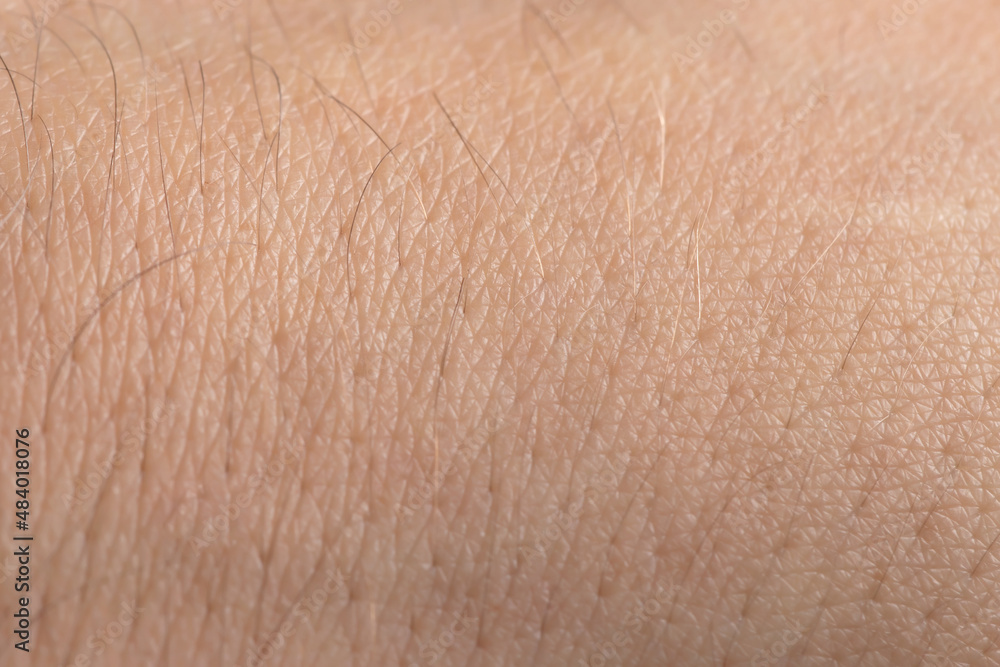 Macro of human skin with hair. Human skin texture Stock Photo | Adobe Stock