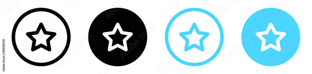 favorite star icon rating symbol reward rating mark icons Stock Vector ...