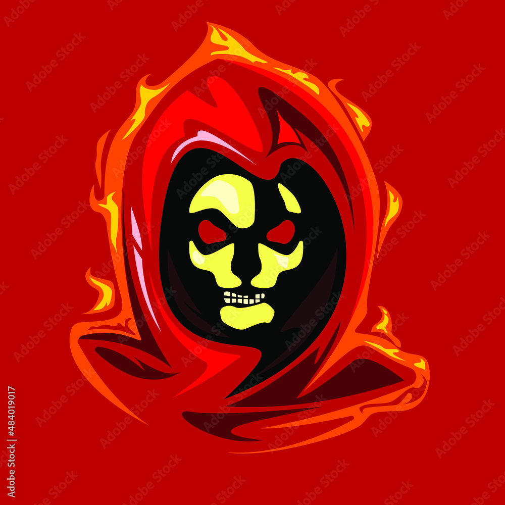 ghost and skul mascot gaming logo Stock Vector | Adobe Stock
