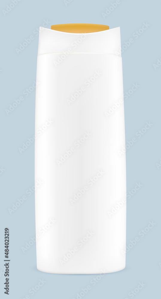 Vector drawing, white plastic shampoo bottle for hair. Stock Vector ...