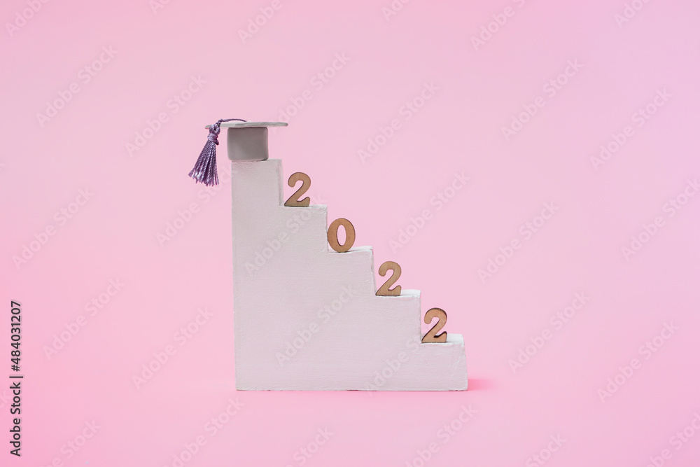 Graduation Cap Background Pink