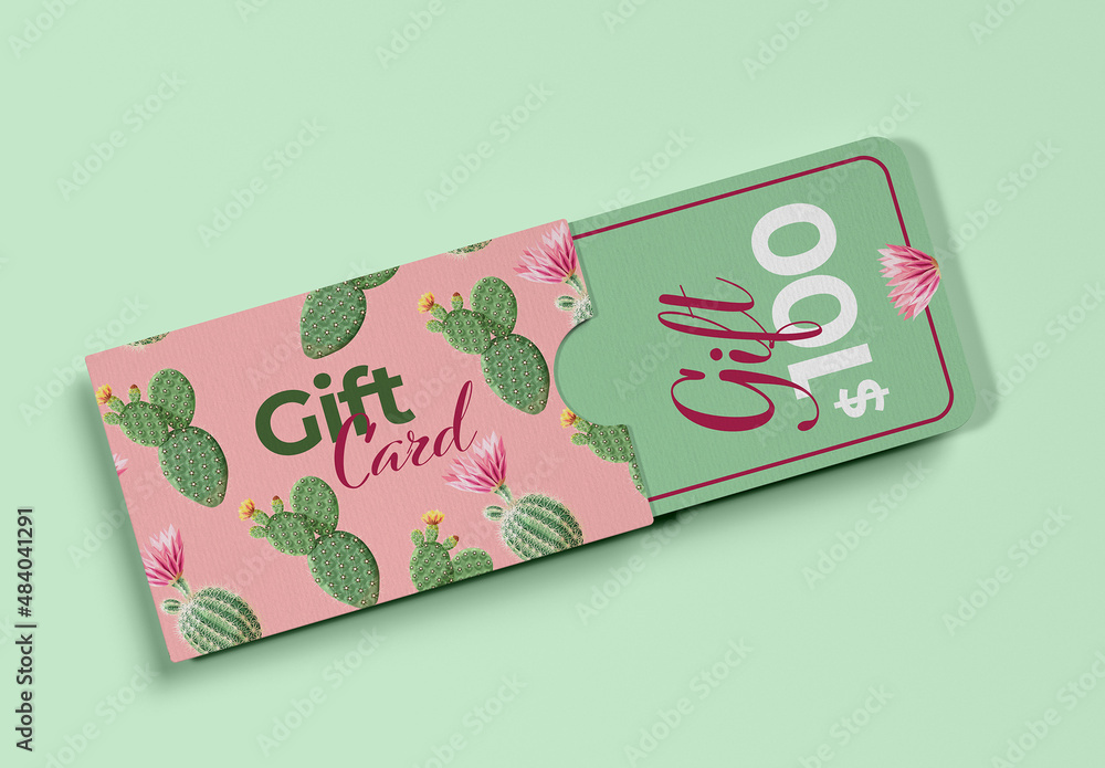 Gift Card Mockup Stock Template | Adobe Stock