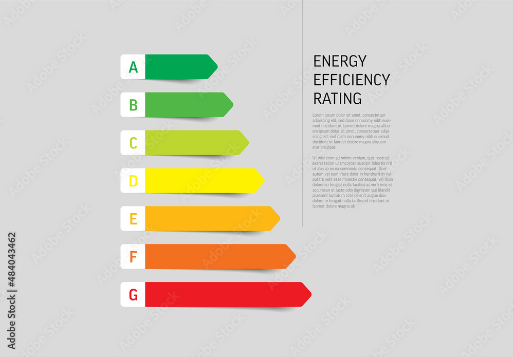Energy Efficiency Graph Schema Labels Template Stock Template | Adobe Stock