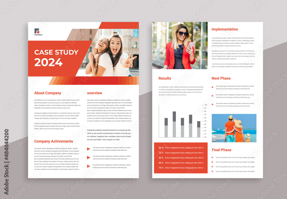 Business Case Study Layout Stock Template | Adobe Stock