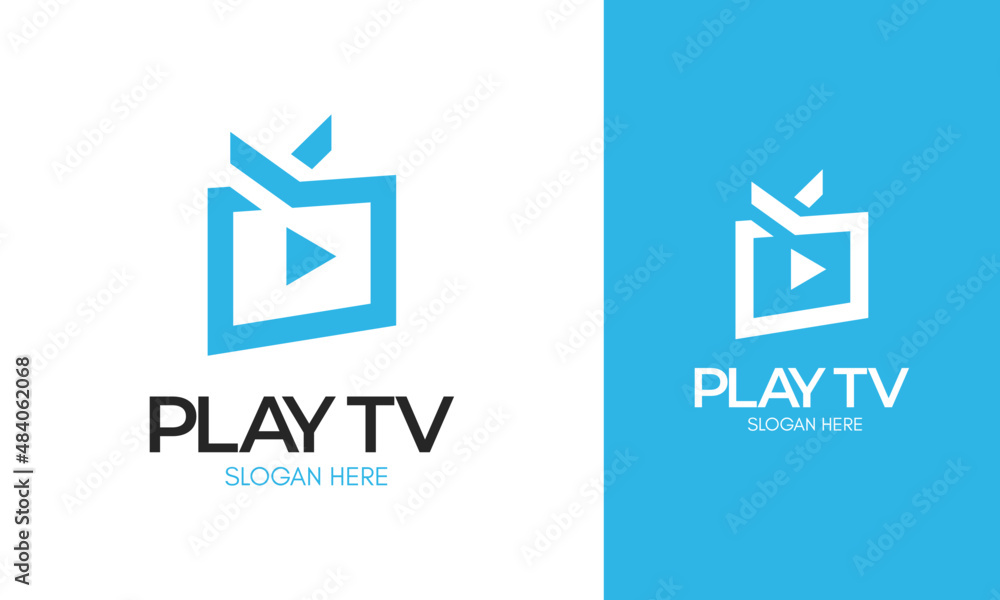 Simple television logo design. Logo for channel or video streaming ...