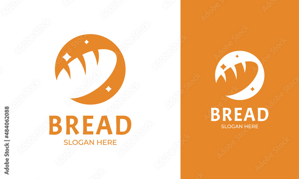 Simple bread logo design. Bakery vector with sparkling icon Stock ...