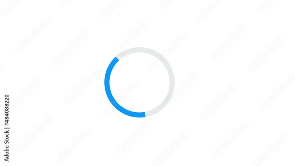 Loading Circle on white background. Blue load icon with circle outline ...