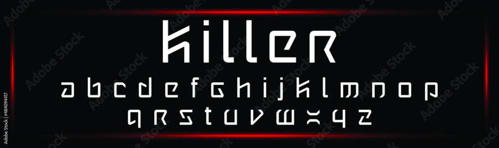 KILLER new minimal tech Letter Alphabet Fonts Logo design and Luxury ...