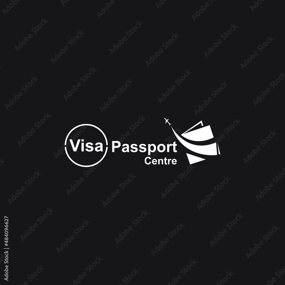 Logo of Visa application centre. Vector illustration with black ...