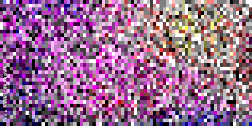 Multicolored random pixel pattern. Shuffled pixels texture background. Classic Pixel Art. Vector ...