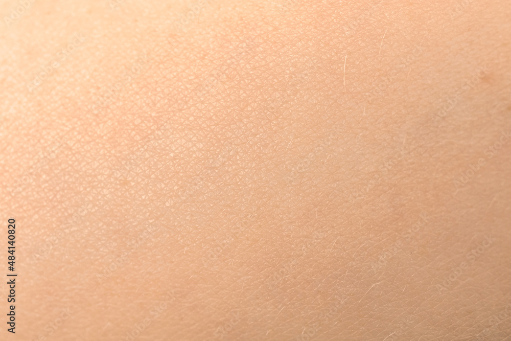 Human skin texture. Detail healthy pink skin background. Young girl ...