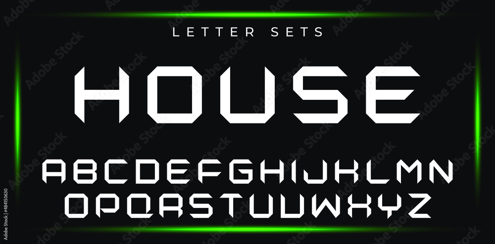 HOUSE modern tech minimal fonts letter logos artwork. Luxury vector ...
